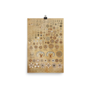 Sacred Geometry Poster - "Old World Geometry" - Naked Geometry